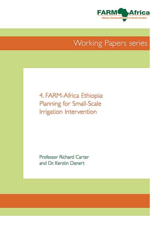 Farm Africa Ethiopia: Planning for small-scale irrigation intervention ...