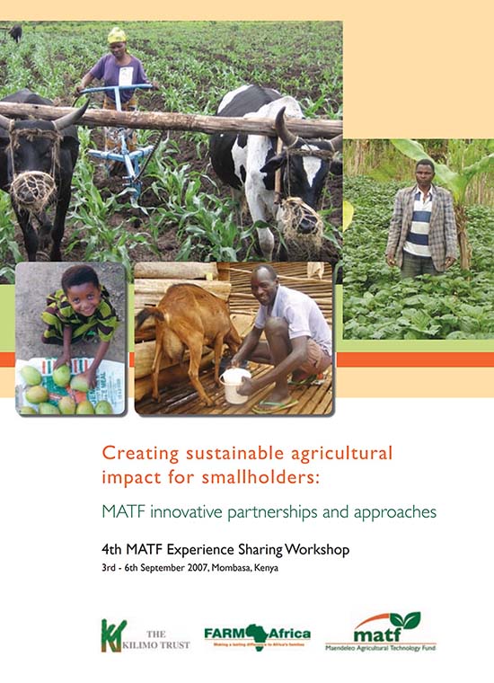 Creating sustainable agricultural impact for smallholders: MATF ...