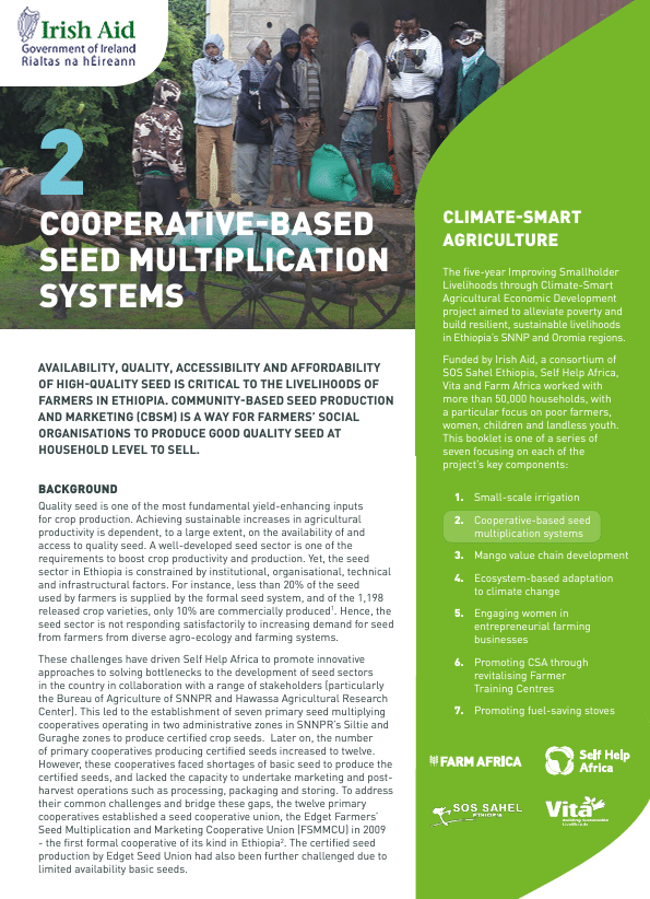 Cooperative-based seed multiplication systems - Farm Africa