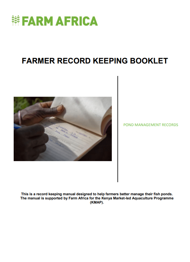 Farmers Record Keeping Booklet - Farm Africa