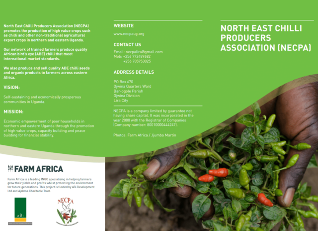 North East Chilli Producers Association (NECPA) brochure - Farm Africa