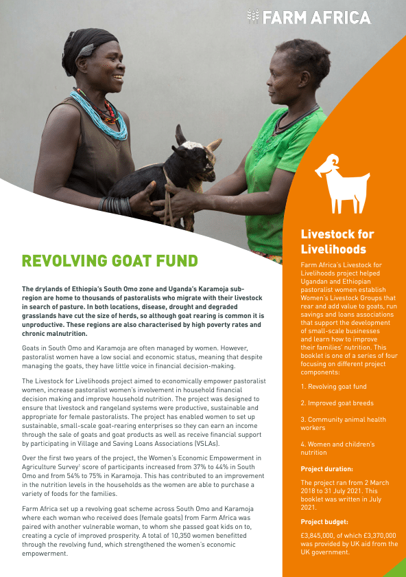 Goat rearing - Farm Africa