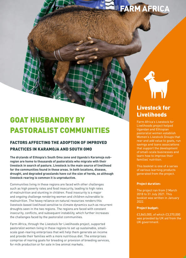 Goat rearing - Farm Africa