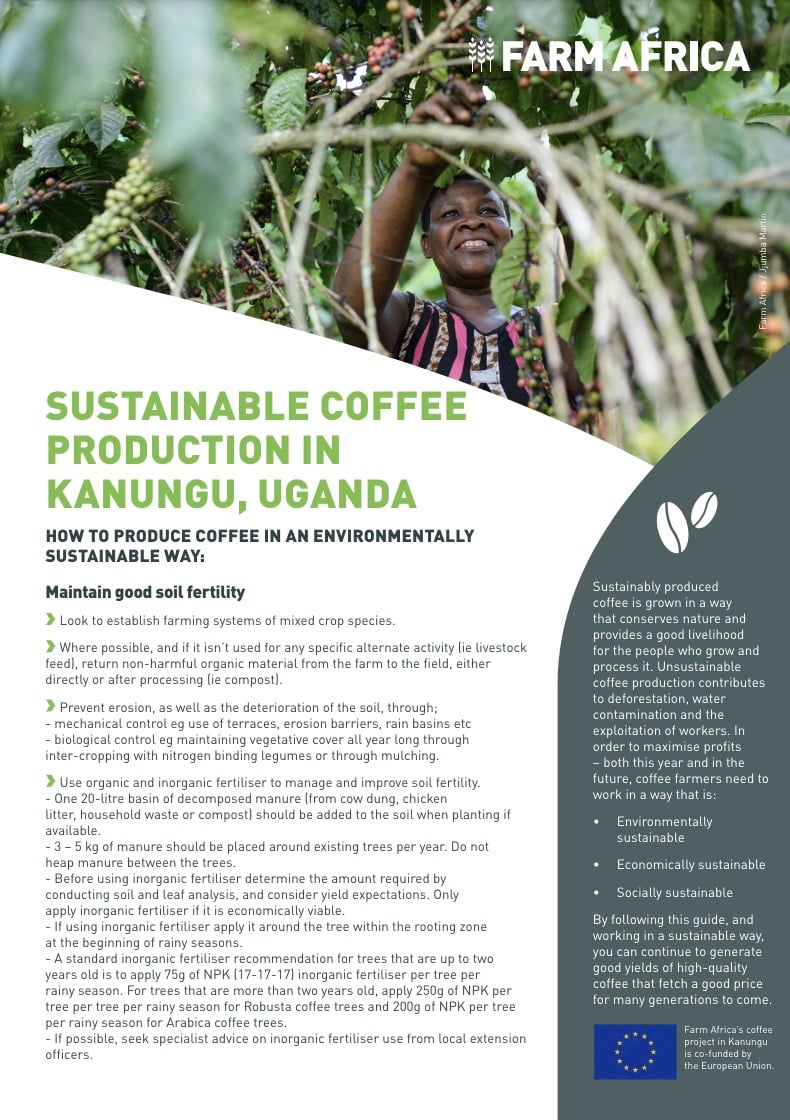 Sustainable coffee production in Kanungu, Uganda - Farm Africa