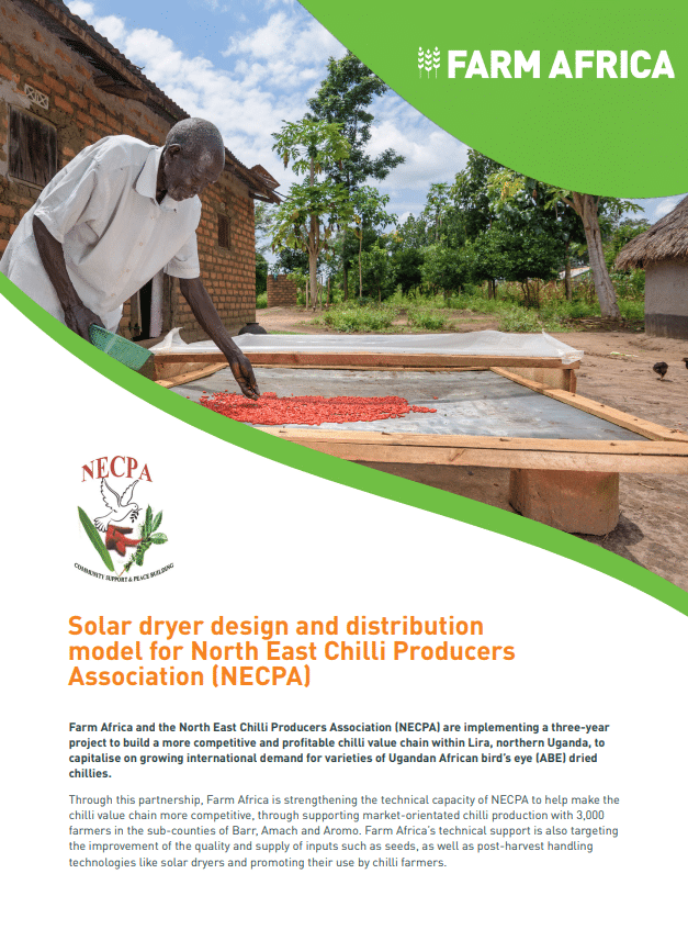Solar dryer design and distribution model for North East Chilli ...